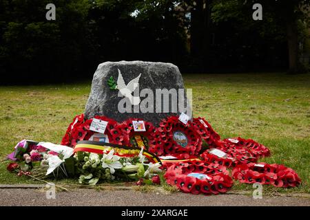 The Peace Monument, after the unveiling ceremony 8th June 2024 in Hythe ...