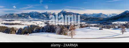 Winterlandschaft im Allgäu Panorama Winter-Landschaft im Allgäu bei ...