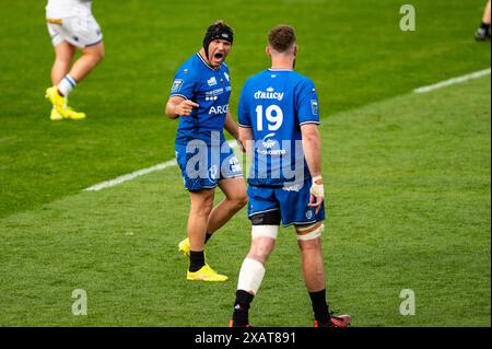 Toulouse, France. 08th June, 2024. Referee Adrien Marbot after the ...
