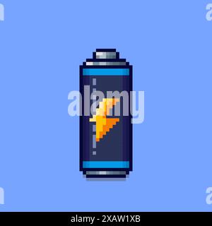 power battery energy game pixel art vector illustration Stock Vector ...