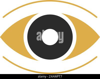 Magic watching eye hand drawn silhouette vector illustration ...