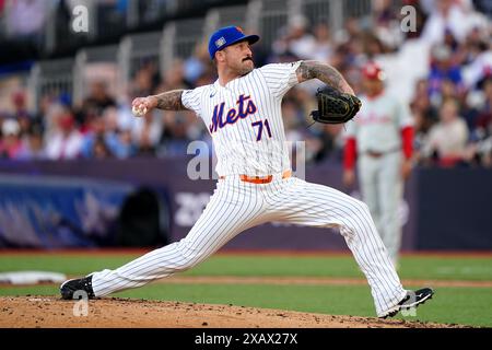 New York Mets' Sean Reid-Foley in action on day one of the MLB London ...