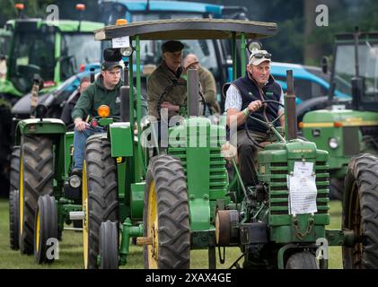 Tactors are driven at Tractor Fest in Newby Hall & Gardens, Yorkshire ...