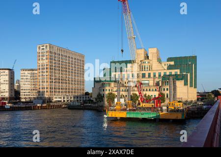 London, England – August 2023. The SIS Building, also called the MI6 ...