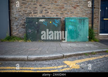 Green BT junction box Stock Photo - Alamy
