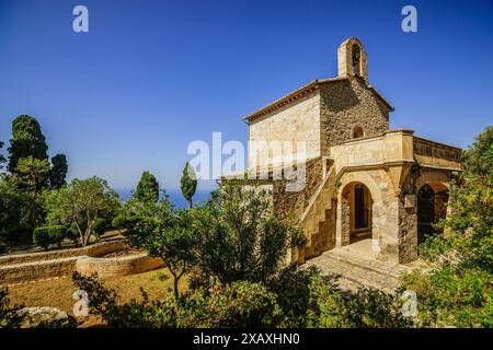 Miramar Monastery, oratory from 1877, Valldemossa, Sierra de Tramuntana ...