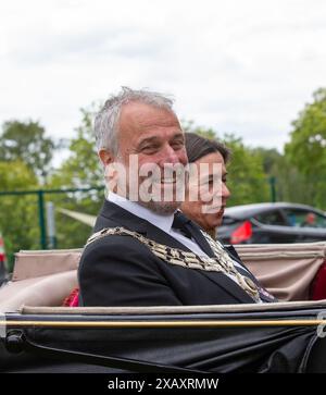 Brentwood, UK. 9th June, 2024. Mark Haigh The New mayor of Brentwood ...
