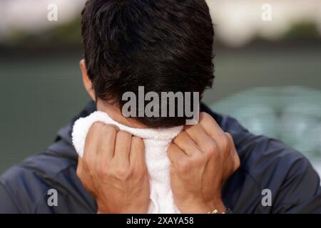 Paris, France. 09th June, 2024. Winner Carlos Alcaraz of Spain poses ...