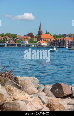 Sonderborg, Als, town of Sonderburg, St. Mary's Church, brick building ...