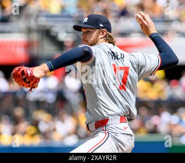Minnesota Twins pitcher Bailey Ober delivers a pitch against the ...