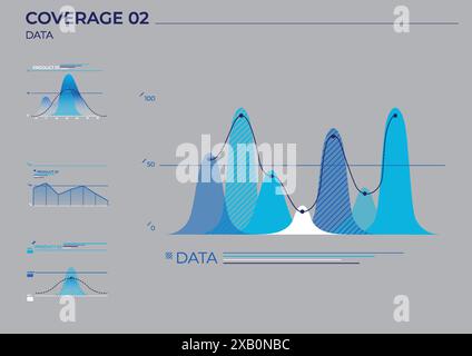 Poster process data charts in color. Vector elements charts Stock ...