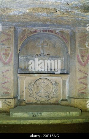 Limestone quarries converted for military use during the First World ...