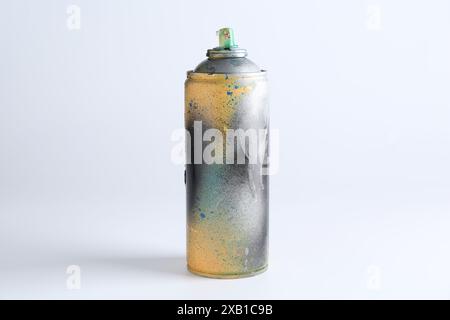 One spray paint can on white background Stock Photo - Alamy