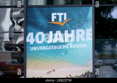 Munich, Germany. 10th June, 2024. The logo of the tour operator FTI ...