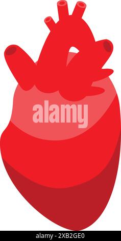 Healthy human heart with valves and valve stenosis disease anatomy illustration health problem ...