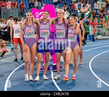 Charlie Carvell, Lewis Davey, Hannah Kelly and Emily Newham competing ...