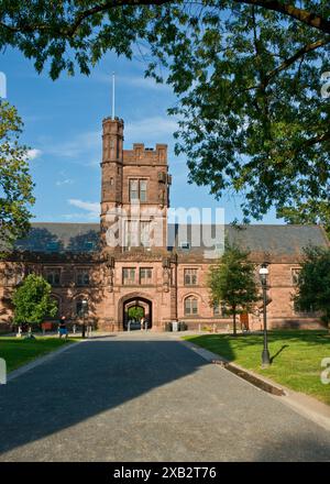 Princeton University East Pyne Hall Students and professors walking on ...