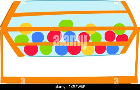 neon lotto ball machine cartoon vector illustration Stock Vector Image ...