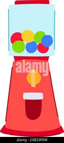 draw lotto ball machine cartoon vector illustration Stock Vector Image ...