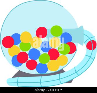 toy lotto ball machine cartoon vector illustration Stock Vector Image ...
