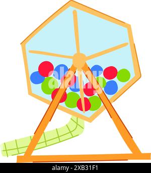 online lotto ball machine cartoon vector illustration Stock Vector ...