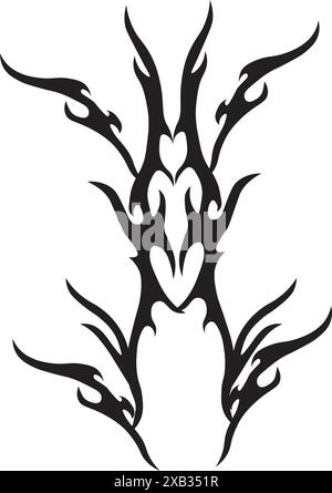 Neo tribal tattoo. Abstract ethnic shape in gothic style. Individual ...