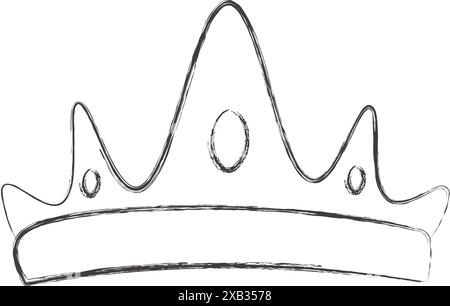 Chalk draw elegant royal crown. Royal imperial coronation symbol ...