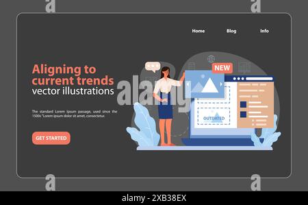Trend Alignment in Branding. An engaging vector illustration that ...