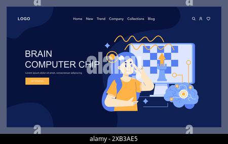 Brain Computer Interface concept A captivating vector illustration ...