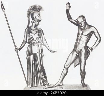 Athena, sculpture by Myron Stock Photo - Alamy