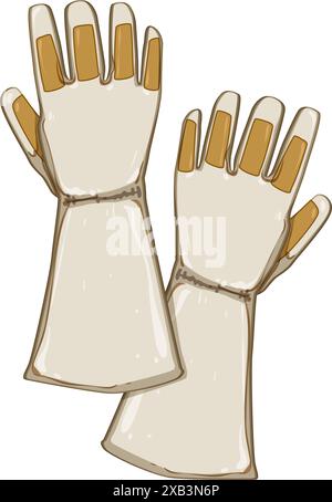 safety gloves welding cartoon vector illustration Stock Vector Image ...