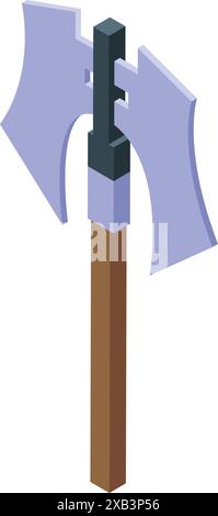 double-sided battle axe, single-blade battle axe, spear made from heavy ...