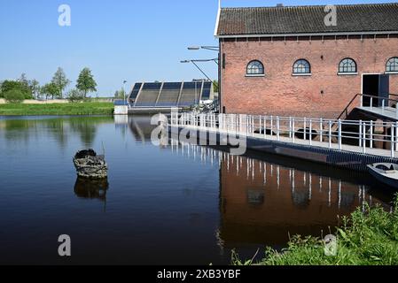Wisboom pumping station at Kinderdijk World Heritage Site in the ...