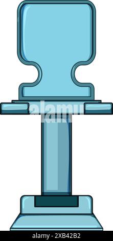 office table phone holder cartoon vector illustration Stock Vector ...