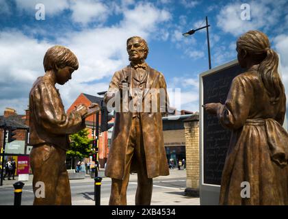 Lincoln, UK, 6th June 2024, George Boole Sculpture and Memorial at ...