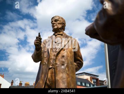 Lincoln, UK, 6th June 2024, George Boole Sculpture and Memorial at ...