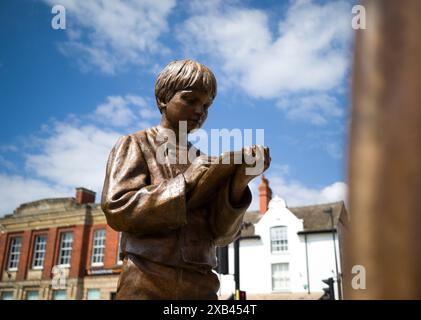 Lincoln, UK, 6th June 2024, George Boole Sculpture and Memorial at ...