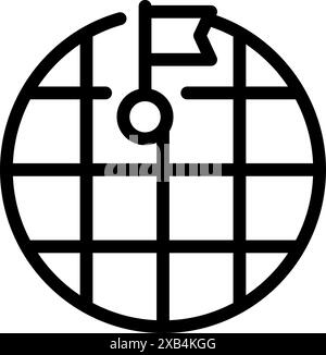 Location pin is marking a specific point on a digital cadastral map ...