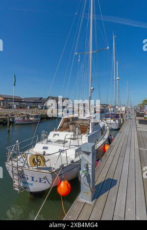 Bogense on the Kattegat, harbour with fishing boats and yachts ...