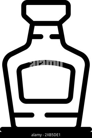 Alcohol drink bottles. Types of alcohol outline bottles, set of icons ...