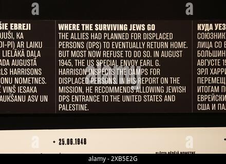 Displays at the Riga Ghetto & Holocaust Museum which commemorates the ...
