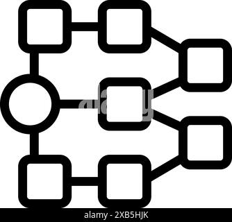 Network System Diagram. Visual representation of interconnected units, symbolizing data exchange ...