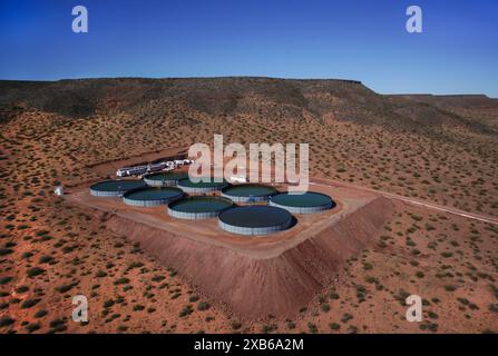 battery of water tanks in reservoir Stock Photo - Alamy