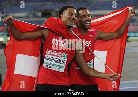 Timothe Mumenthaler (l) and William Reais of Switzerland celebrate ...
