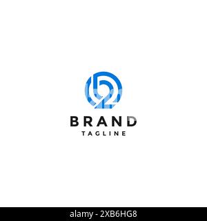 Simple Initial Letter b2 Logo Design. Initial letter b And Number 2 In ...