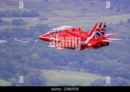 The Red Arrows transiting through the Mach Loop ow level Stock Photo ...