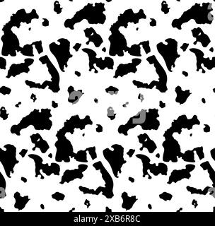Dalmatian fur abstract simple seamless pattern. Animal camouflage skin ...