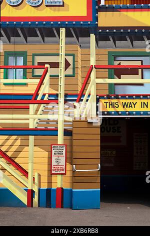 Luna Park Sydney, scenic art of the Wild House building Stock Photo - Alamy