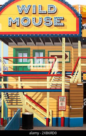 Luna Park Sydney, scenic art of the Wild House building Stock Photo - Alamy