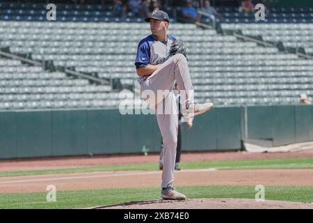 May 26 2024: Sugar Land pitcher Colton Gordon (46) throws a pitch ...